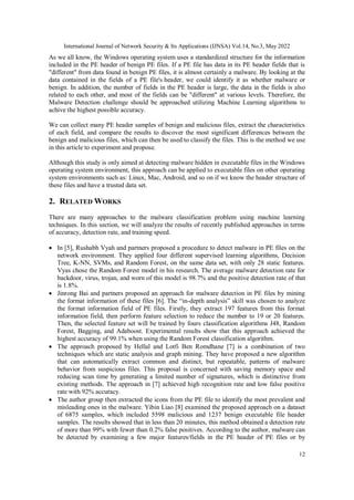 DETECTING MALWARE IN PORTABLE EXECUTABLE FILES USING MACHINE LEARNING APPROACH | PDF