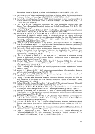 BLOCKCHAIN SECURITY : ENHANCED CONTROL EVALUATION APPROACH TO PROTECT ORGANIZATIONS’ ACCOUNTING ...