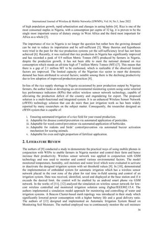 KPI DEPLOYMENT FOR ENHANCED RICE PRODUCTION IN A GEO-LOCATION ENVIRONMENT USING A WIRELESS ...