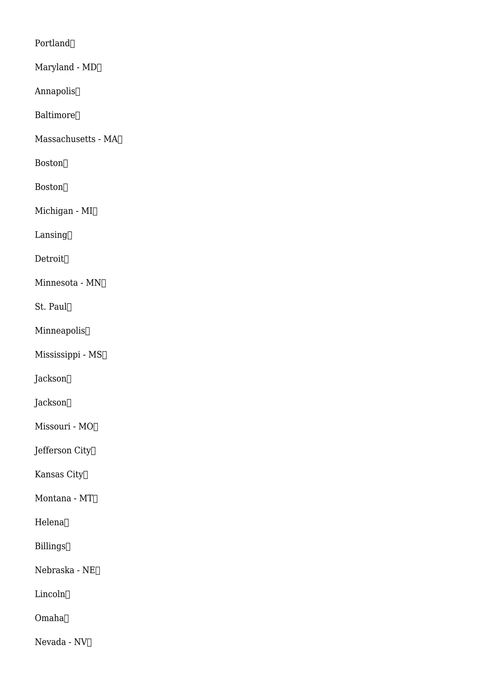 List of State Abbreviations and Capitals | PDF