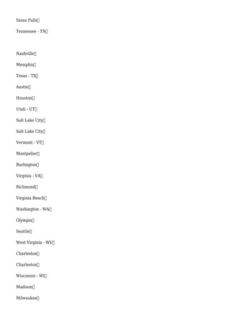 List of State Abbreviations and Capitals | PDF