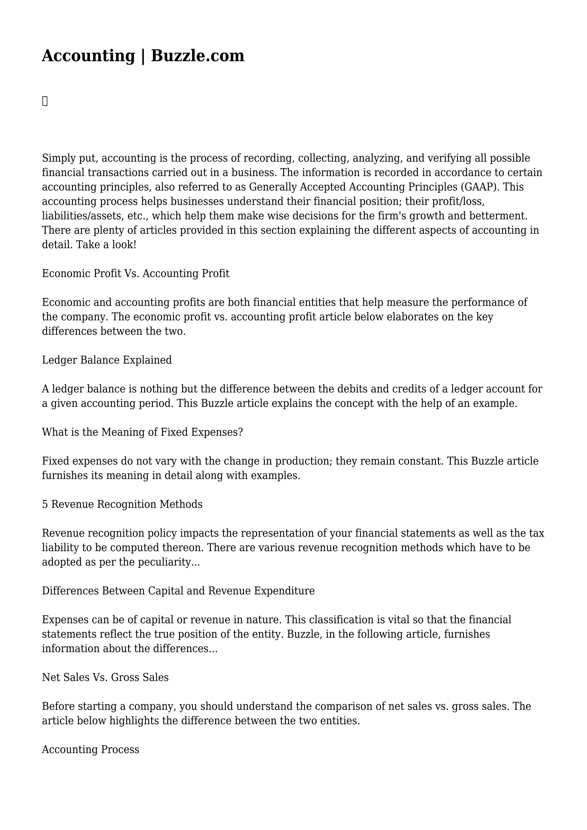 Accounting | Buzzle.com