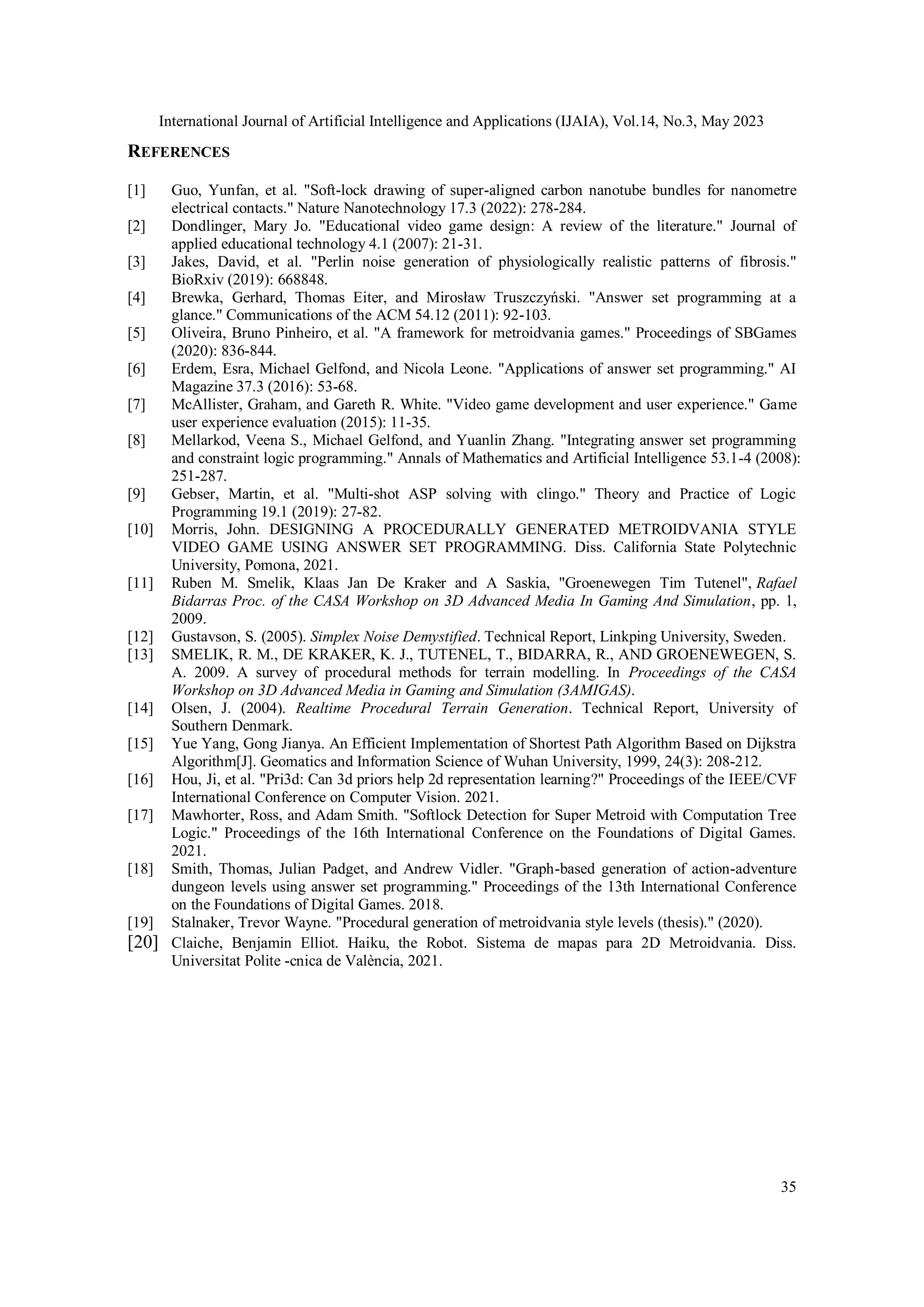 PROCEDURAL GENERATION IN 2D METROIDVANIA GAME WITH ANSWER SET ...