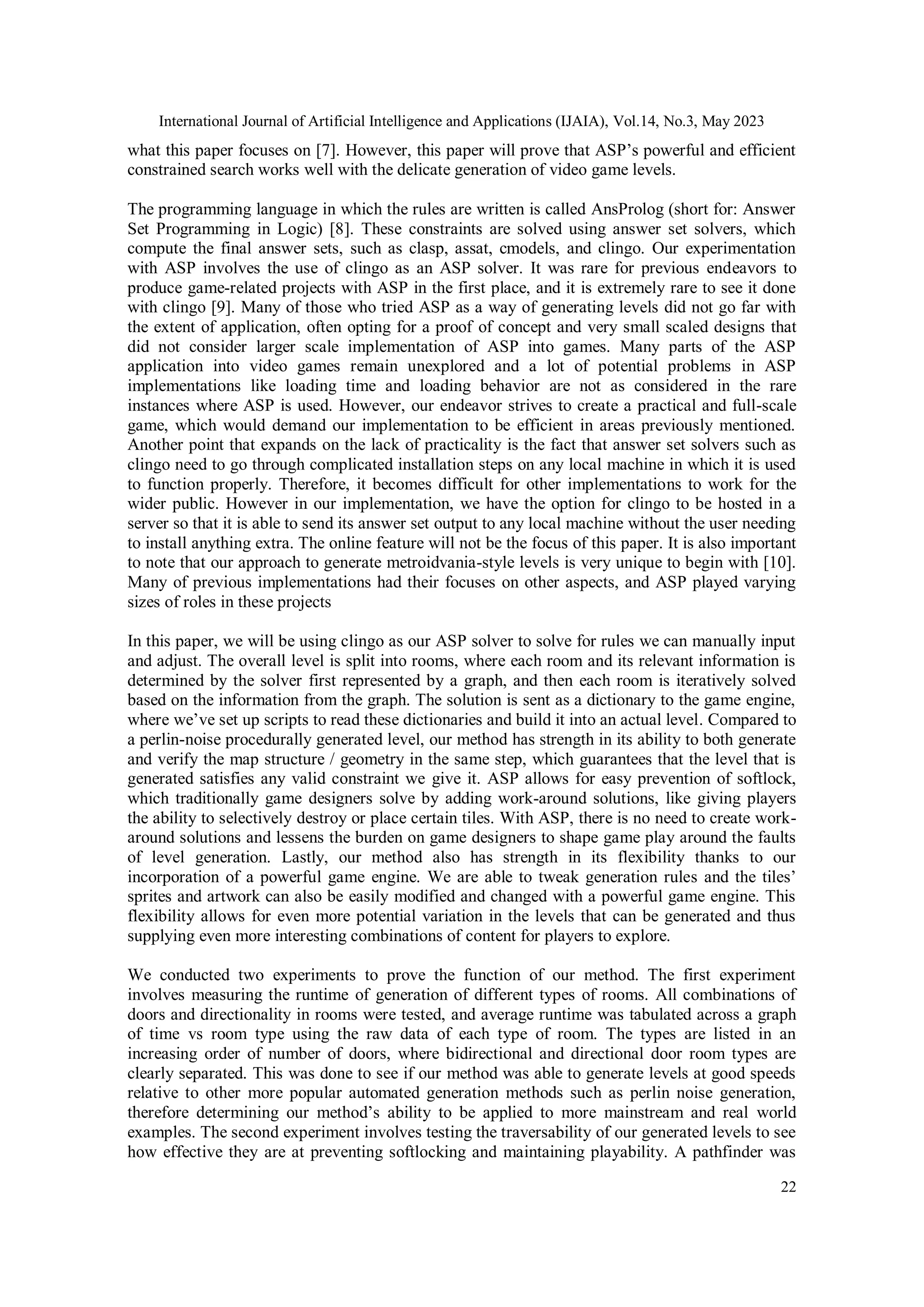 PROCEDURAL GENERATION IN 2D METROIDVANIA GAME WITH ANSWER SET ...