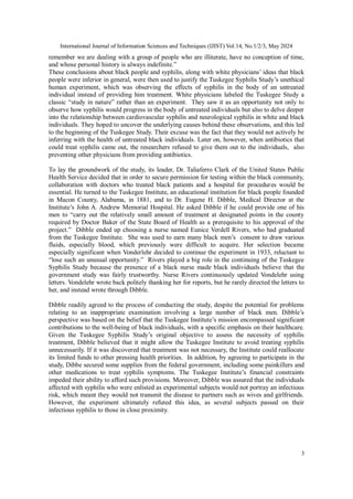 DECEPTION AND RACISM IN THE TUSKEGEE SYPHILIS STUDY | PDF