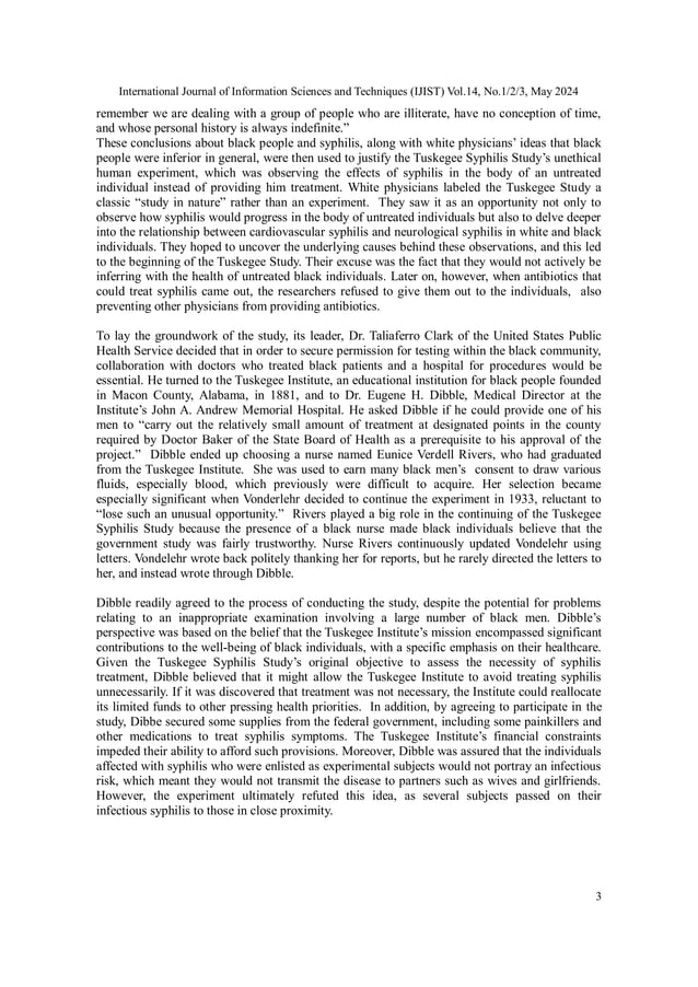DECEPTION AND RACISM IN THE TUSKEGEE SYPHILIS STUDY | PDF