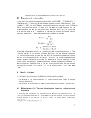 Evaluating prompt-learning-based API review classification through pre ...