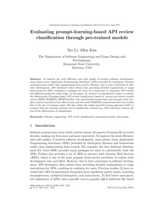Evaluating Prompt-Learning-Based API Review Classification Through Pre-Trained Models | PDF