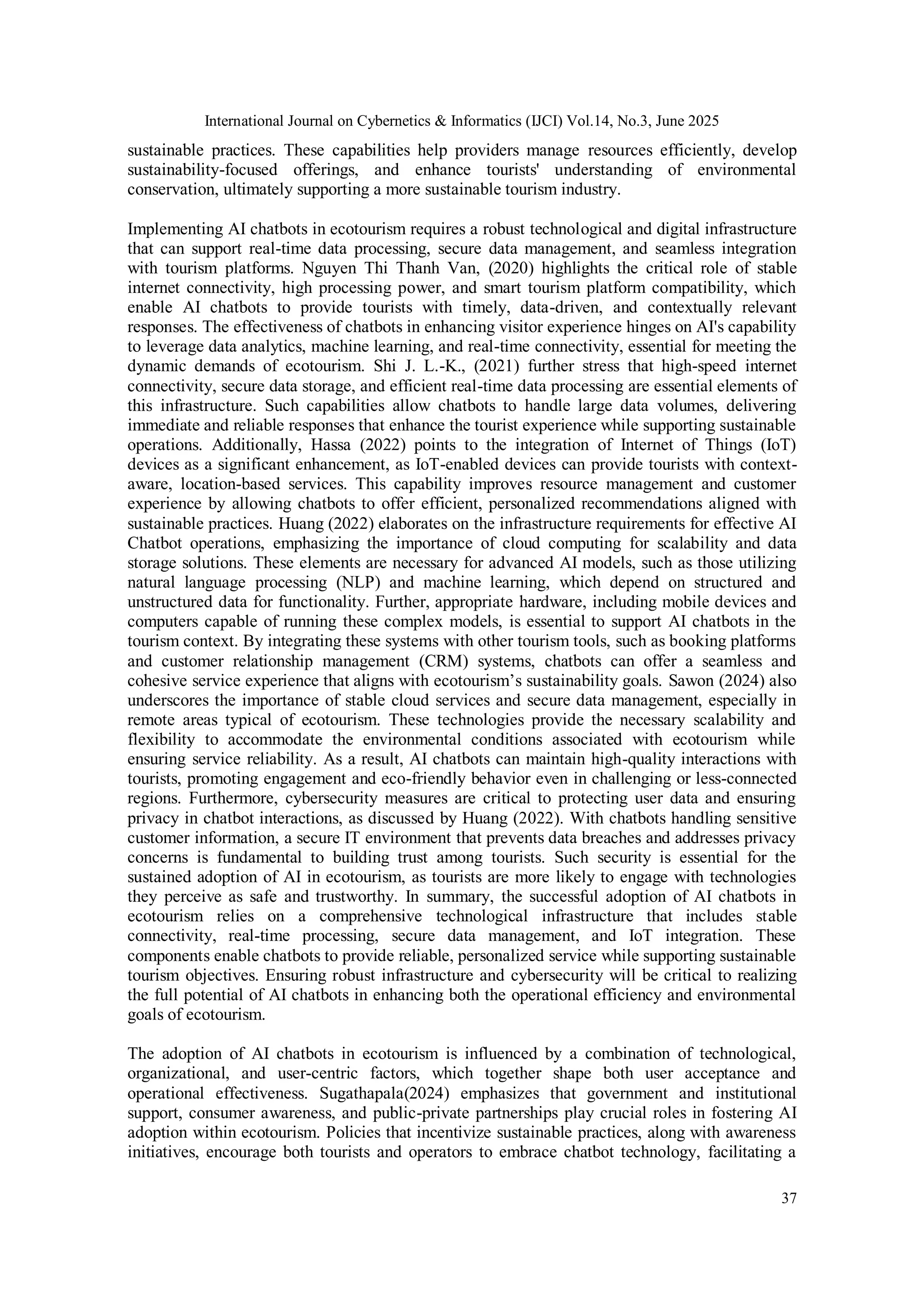 The Evolution of AI Chatbots in Sustainable Tourism: A Systematic ...