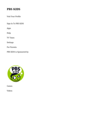 PBS KIDS | PDF
