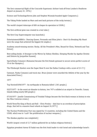 1970s' Timeline | PDF | Awards Shows | Events