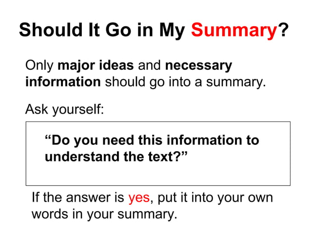 SUMMARIZING TEXT GRADE 11 English for Academic and Professional ...