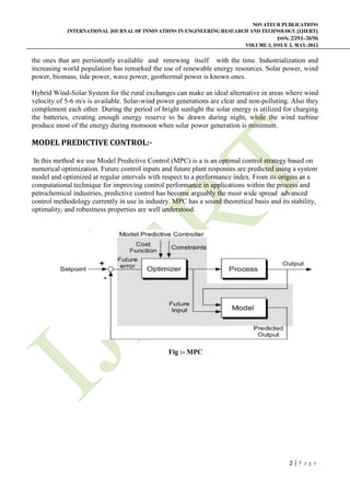 SUPERVISORY PREDICTIVE CONTROL OF STANDALONE WIND/SOLAR ENERGY GENERATION SYSTEMS | PDF