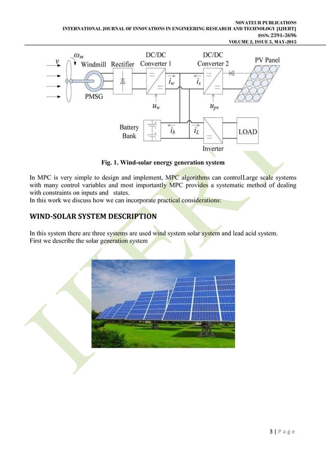 SUPERVISORY PREDICTIVE CONTROL OF STANDALONE WIND/SOLAR ENERGY GENERATION SYSTEMS | PDF
