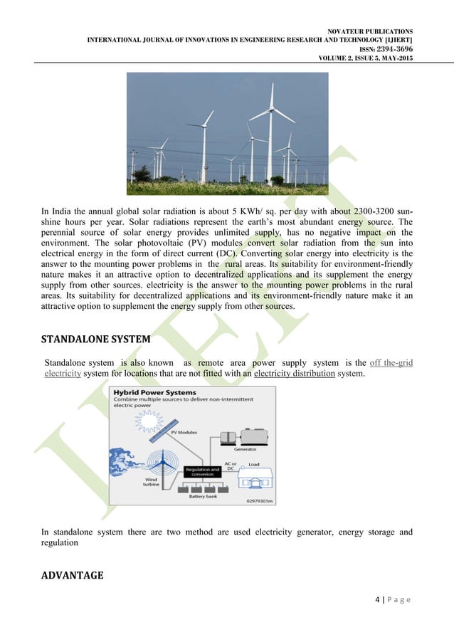 SUPERVISORY PREDICTIVE CONTROL OF STANDALONE WIND/SOLAR ENERGY GENERATION SYSTEMS | PDF