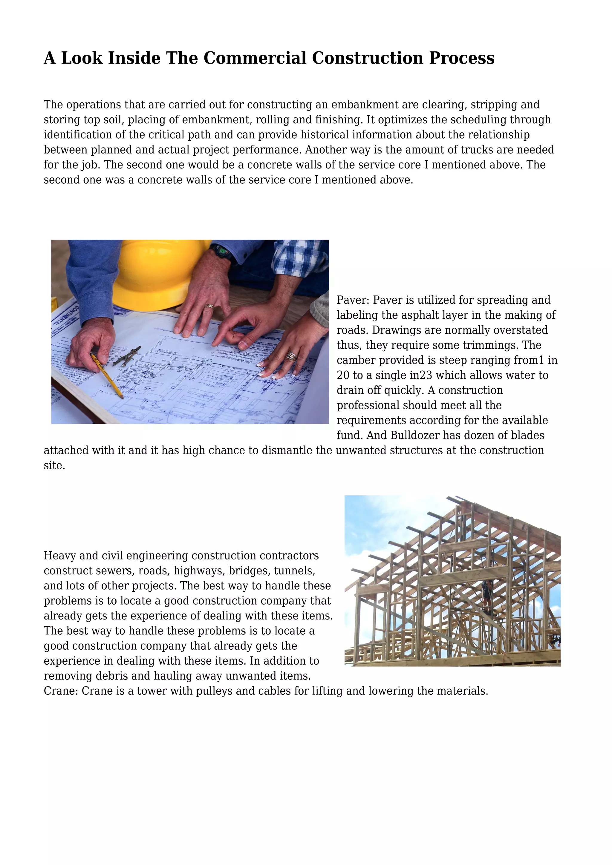 A Look Inside The Commercial Construction Process | PDF