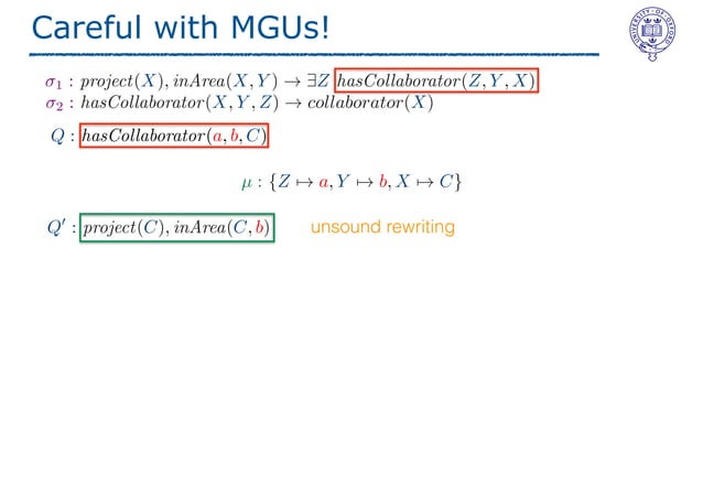 Query Rewriting and Optimization for Ontological Databases | PPT