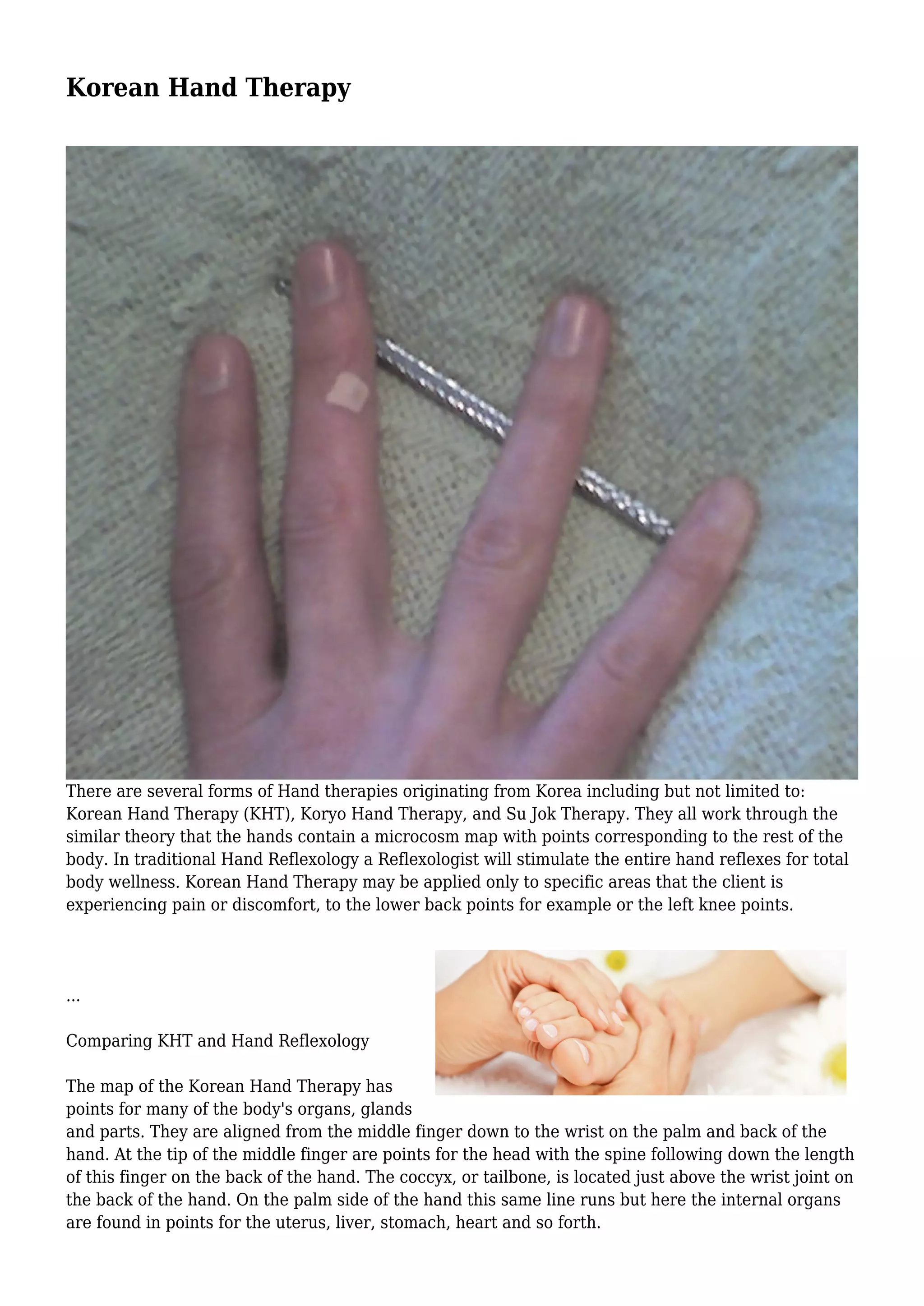 Korean Hand Therapy | PDF