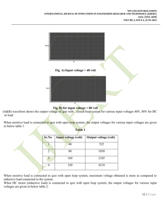 SIMULATION STUDY OF QZSI Z-SOURCE INVERTER FOR RESISTIVE AND INDUCTIVE LOAD | PDF