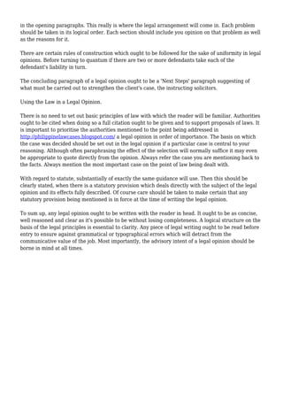 Just how to write a legal opinion with flair and finesse. | PDF