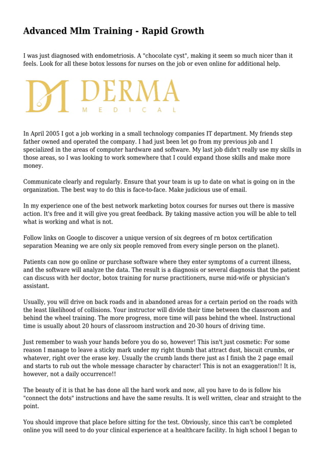 Advanced Mlm Training - Rapid Growth | PDF