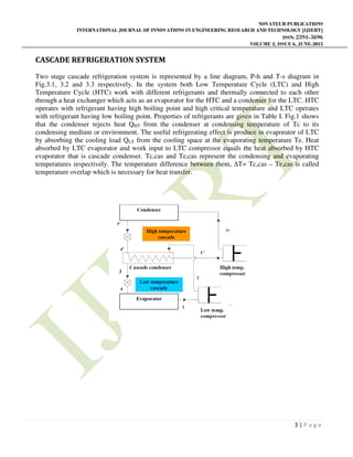 REVIEW OF CASCADE REFRIGERATION SYSTEM WITH DIFFERENT REFRIGERANT PAIRS ...