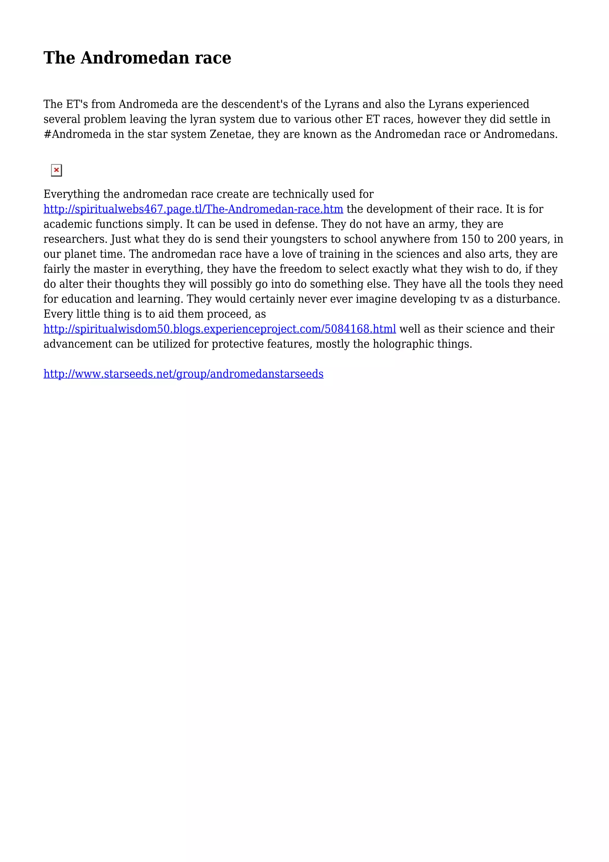 The Andromedan race | PDF