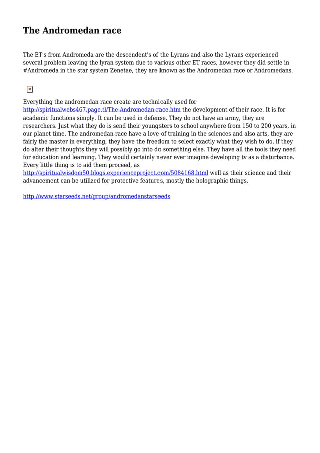 The Andromedan race | PDF