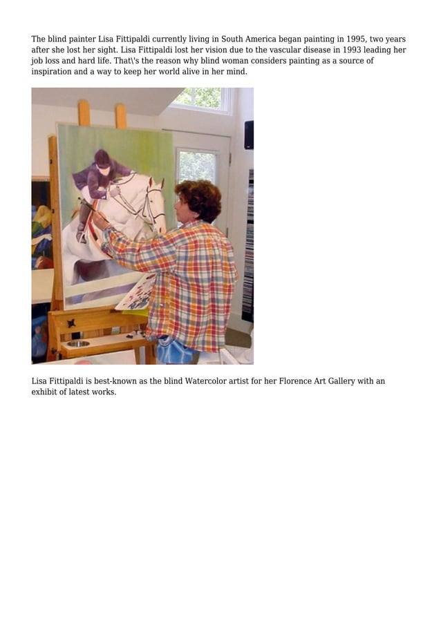 Most Famous Blind Painters Ever | PDF | Painting | Arts and Crafts