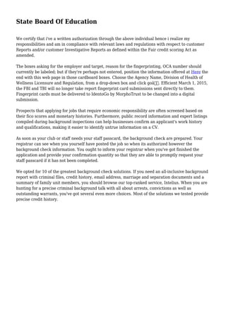 State Board Of Education | PDF | Careers