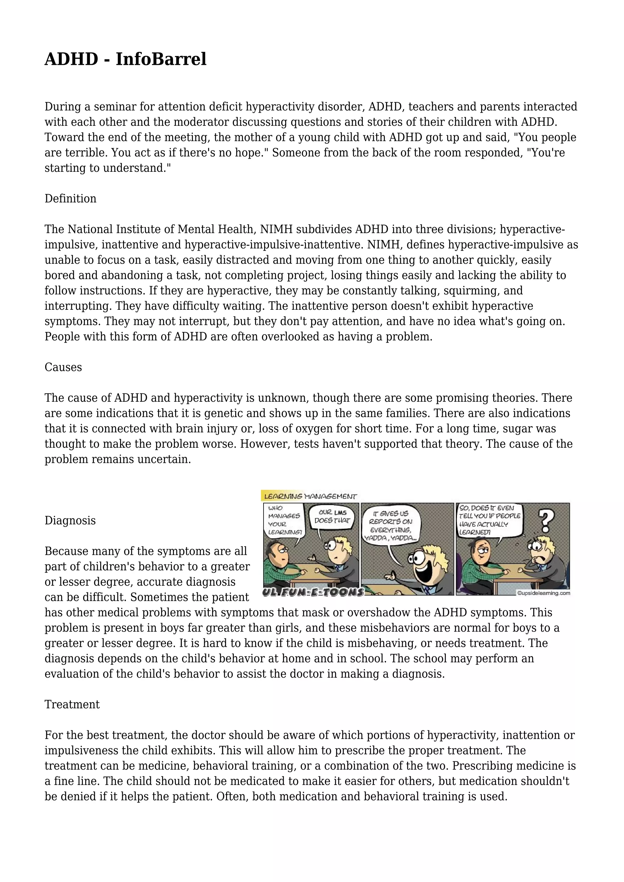 ADHD - InfoBarrel | PDF