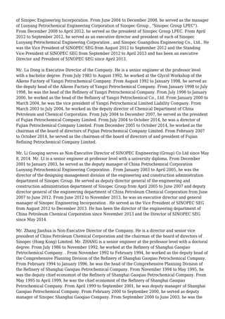 SINOPEC Engineering Group Co Ltd (2386.HK) People | PDF