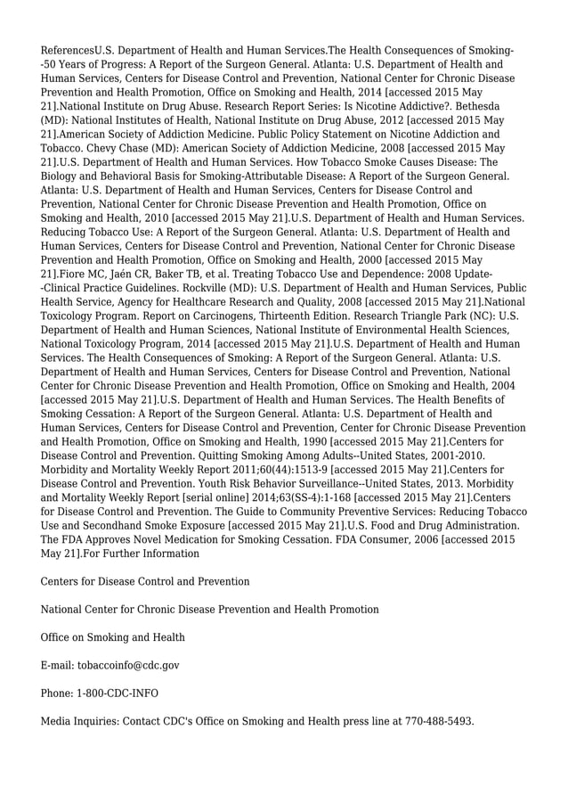 CDC - Fact Sheet - Quitting Smoking | PDF