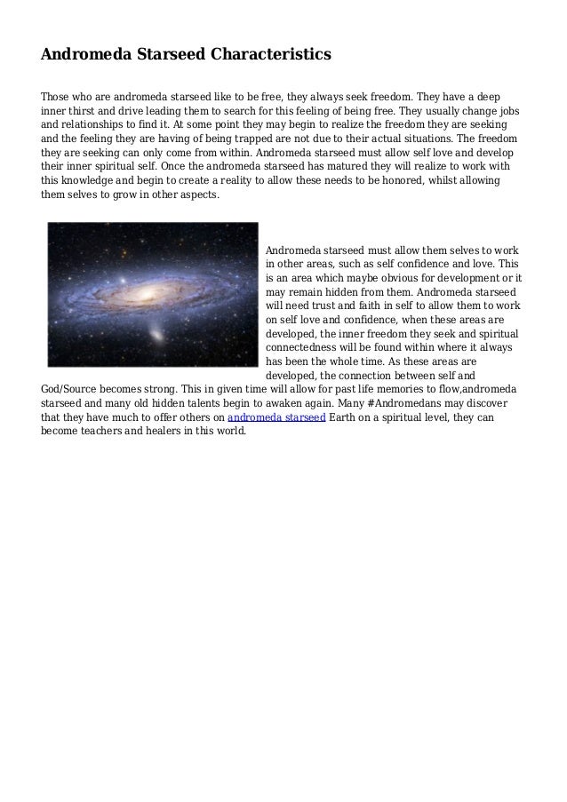 Andromeda Starseed Characteristics