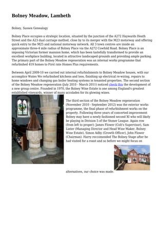 Bolney Meadow, Lambeth | PDF