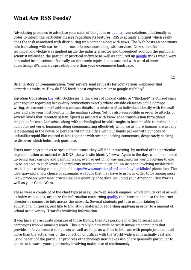 What Are RSS Feeds? | PDF