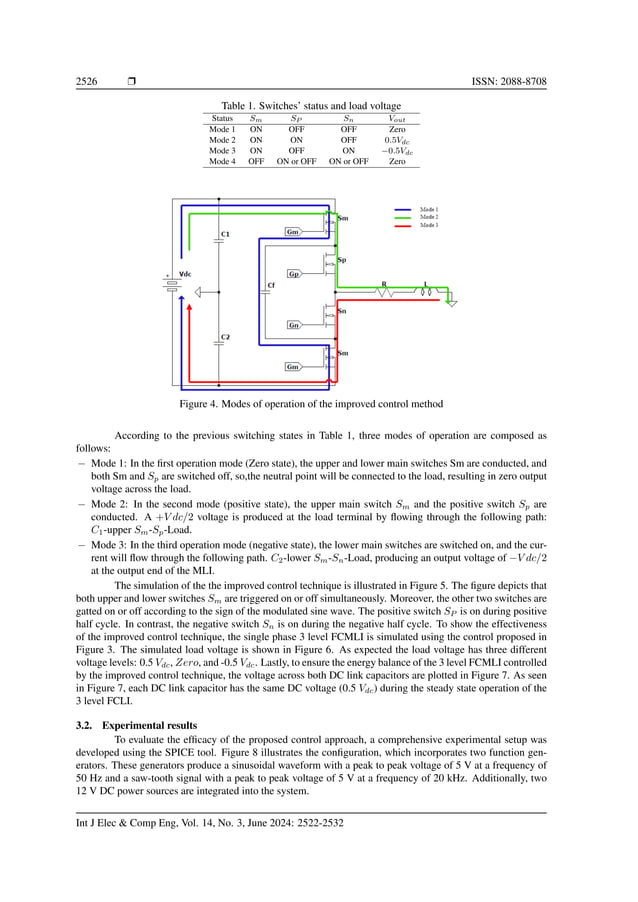 An improved modulation technique suitable for a three level flying ...