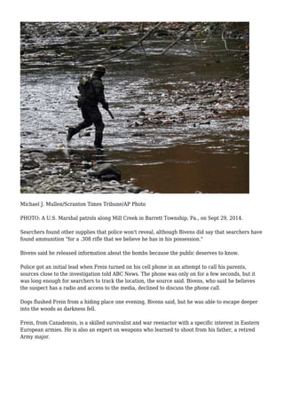 Eric Frein Manhunt Finds Two 'Fully Functional' Pipe Bombs | PDF