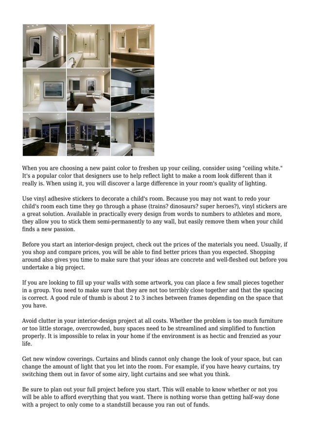 Decorate Your House With These Handy Suggestion | PDF