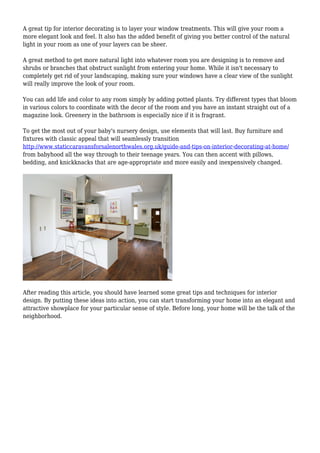 Decorate Your House With These Handy Suggestion | PDF