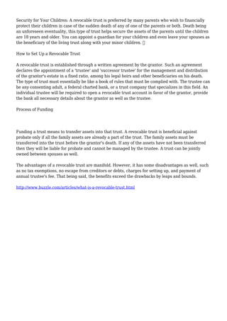 What is a Revocable Trust? | PDF