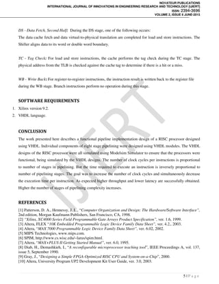 INCREASING THE THROUGHPUT USING EIGHT STAGE PIPELINING | PDF