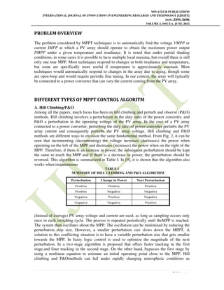 MAXIMUM POWER POINT TRACKING METHODS OF PV SYSTEM | PDF
