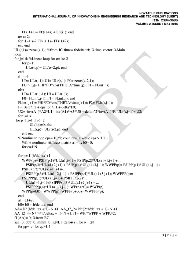 Development of Matlab Programme to study nonlinear vibration of a cantilever beam | PDF ...