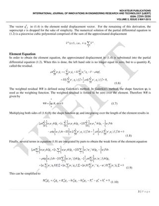 Study of numerical algorithm used to solve the equation of motion for ...