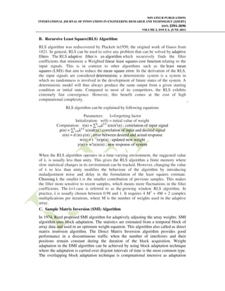 SIMULATIONS OF ADAPTIVE ALGORITHMS FOR SPATIAL BEAMFORMING | PDF