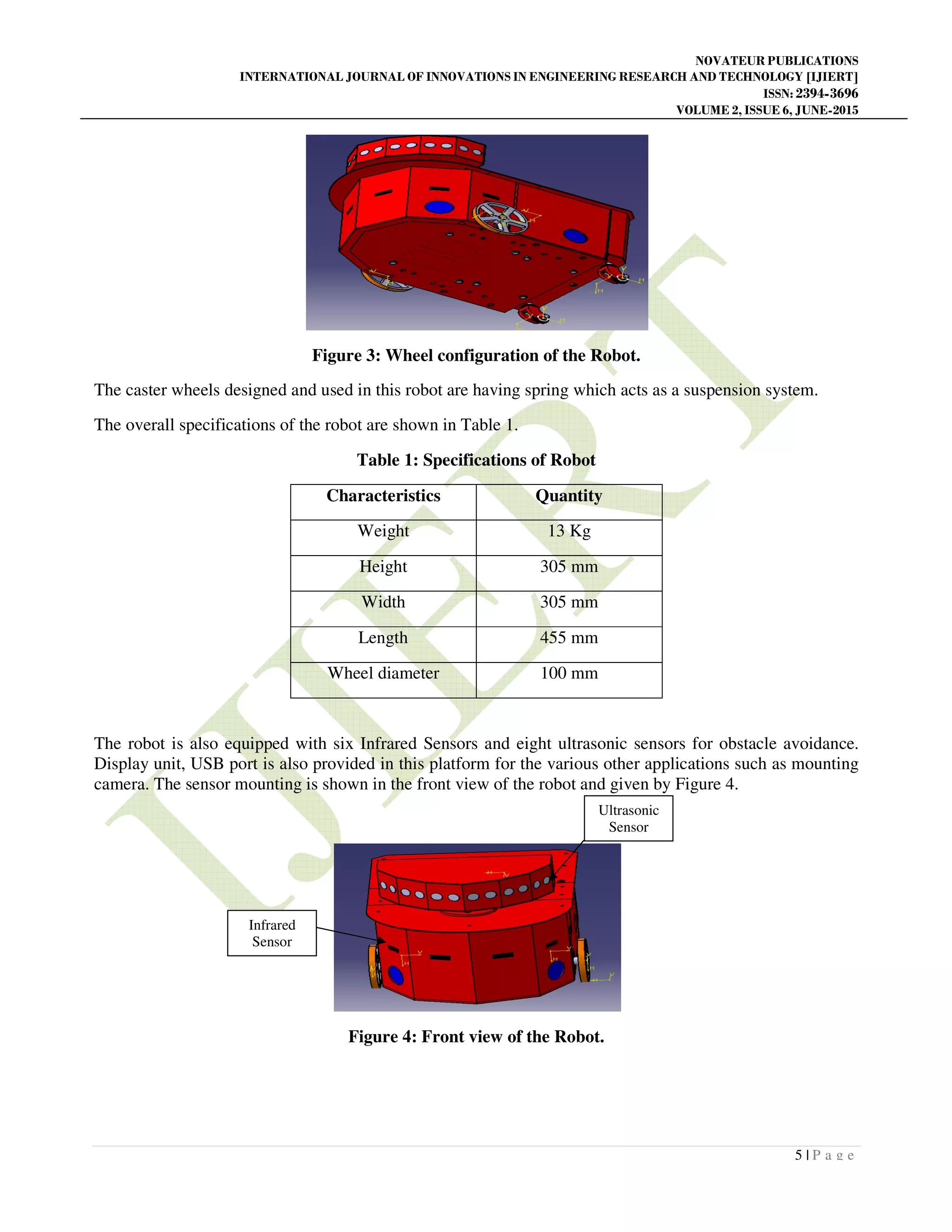 DESIGN OF A DIFFERENTIAL DRIVE MOBILE ROBOT PLATFORM FOR USE IN ...