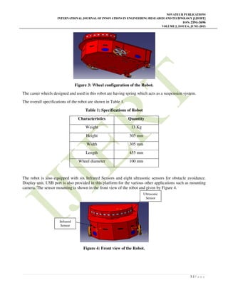 DESIGN OF A DIFFERENTIAL DRIVE MOBILE ROBOT PLATFORM FOR USE IN ...