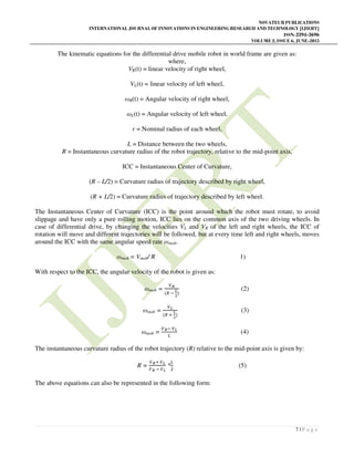 DESIGN OF A DIFFERENTIAL DRIVE MOBILE ROBOT PLATFORM FOR USE IN CONSTRAINED ENVIRONMENTS | PDF