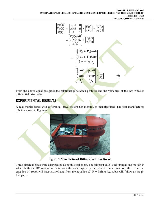 DESIGN OF A DIFFERENTIAL DRIVE MOBILE ROBOT PLATFORM FOR USE IN CONSTRAINED ENVIRONMENTS | PDF